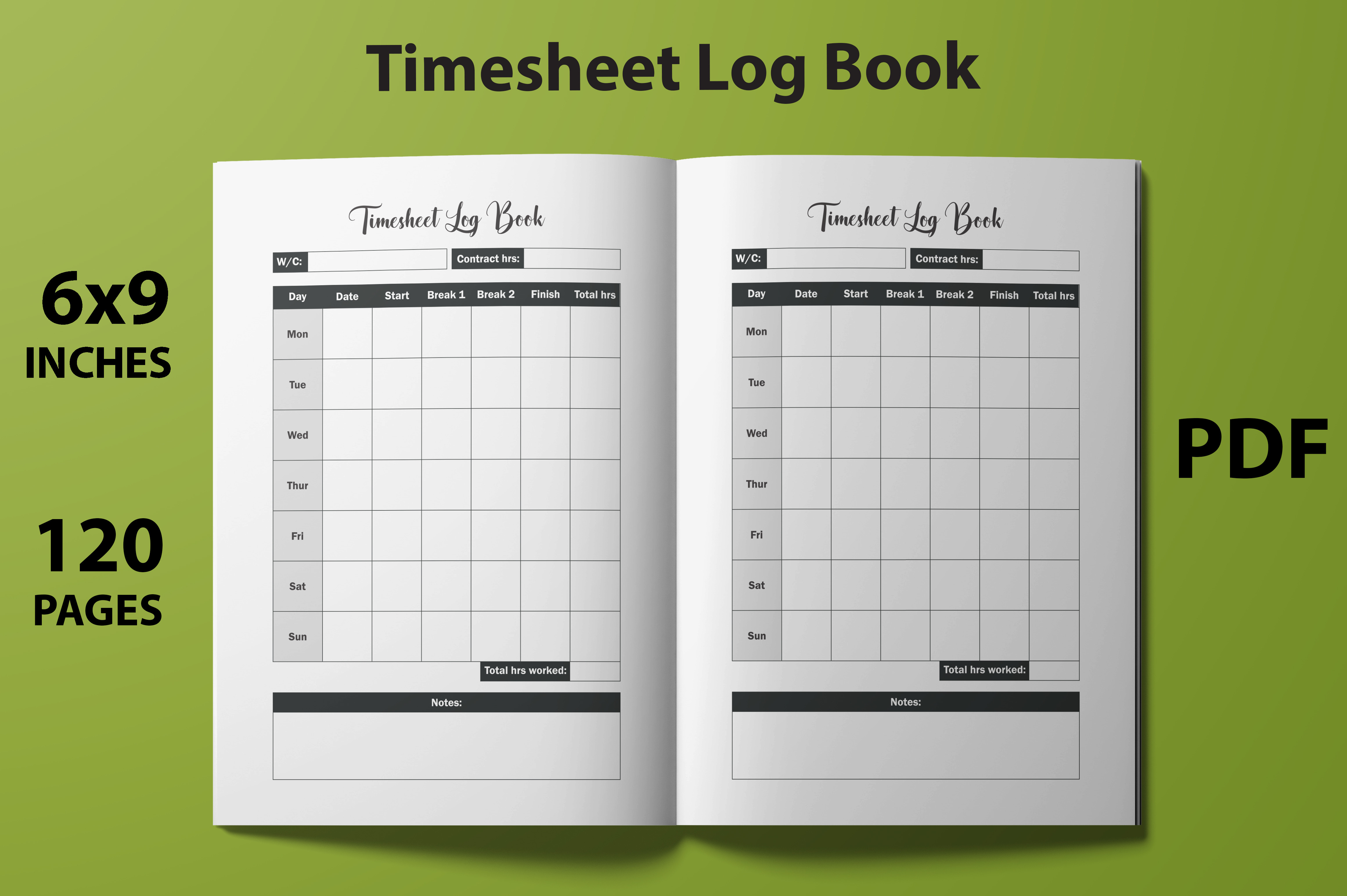 Timesheet Log Book - KDP Interior Graphic by KDP Unique · Creative Fabrica