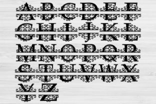 Split Letter Monogram Svg, Monogram Font Graphic by ...