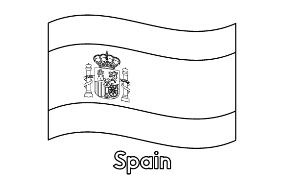 Spanish Flag Coloring Pages