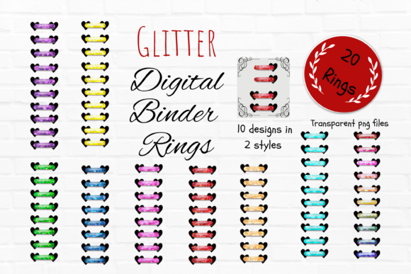Fun Digital Planner Binder Ring Coils Graphic by Daniell Shirley ...