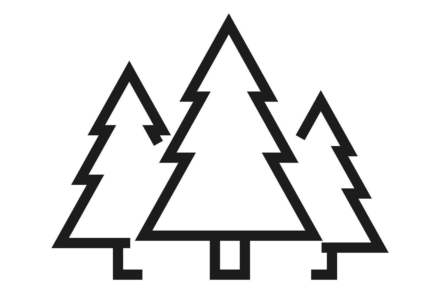 Three Fir Trees Icon. Forest Symbol. Con Graphic by microvectorone ...
