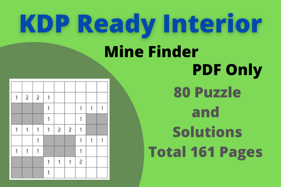 Mine Finder Puzzle Book with Solutions Graphic by Hasnat Graphics ...