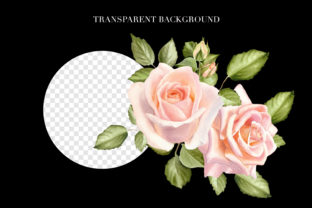 Watercolor Blush Rose Bouquets Clipart Graphic by WatercolorGardens ...