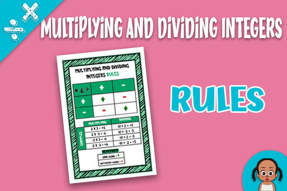 Dividing Integers Rules Poster Graphic by Bertinha · Creative Fabrica