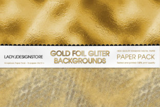 Gold Foil Glitter Digital Paper Graphic by ladyjdesignstore · Creative ...