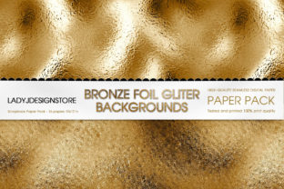 Bronze Foil Glitter Digital Paper Graphic by ladyjdesignstore ...