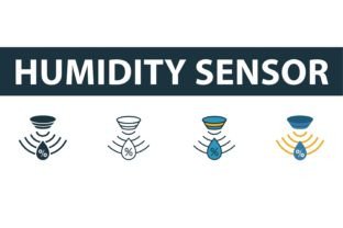 Humidity Sensor Icon Set Graphic by aimagenarium · Creative Fabrica