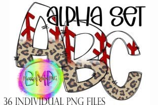 Baseball Leopard Doodle Alpha Set Graphic by BlessedMomPNG · Creative ...