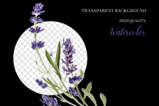 Watercolor Lavender Wreath Clipart Graphic by WatercolorGardens ...