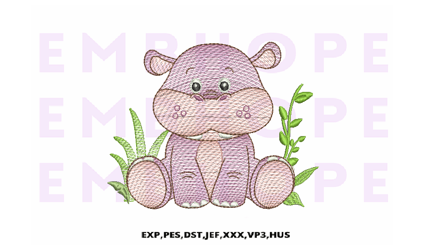 Jungle Animal Hippopotamus · Creative Fabrica