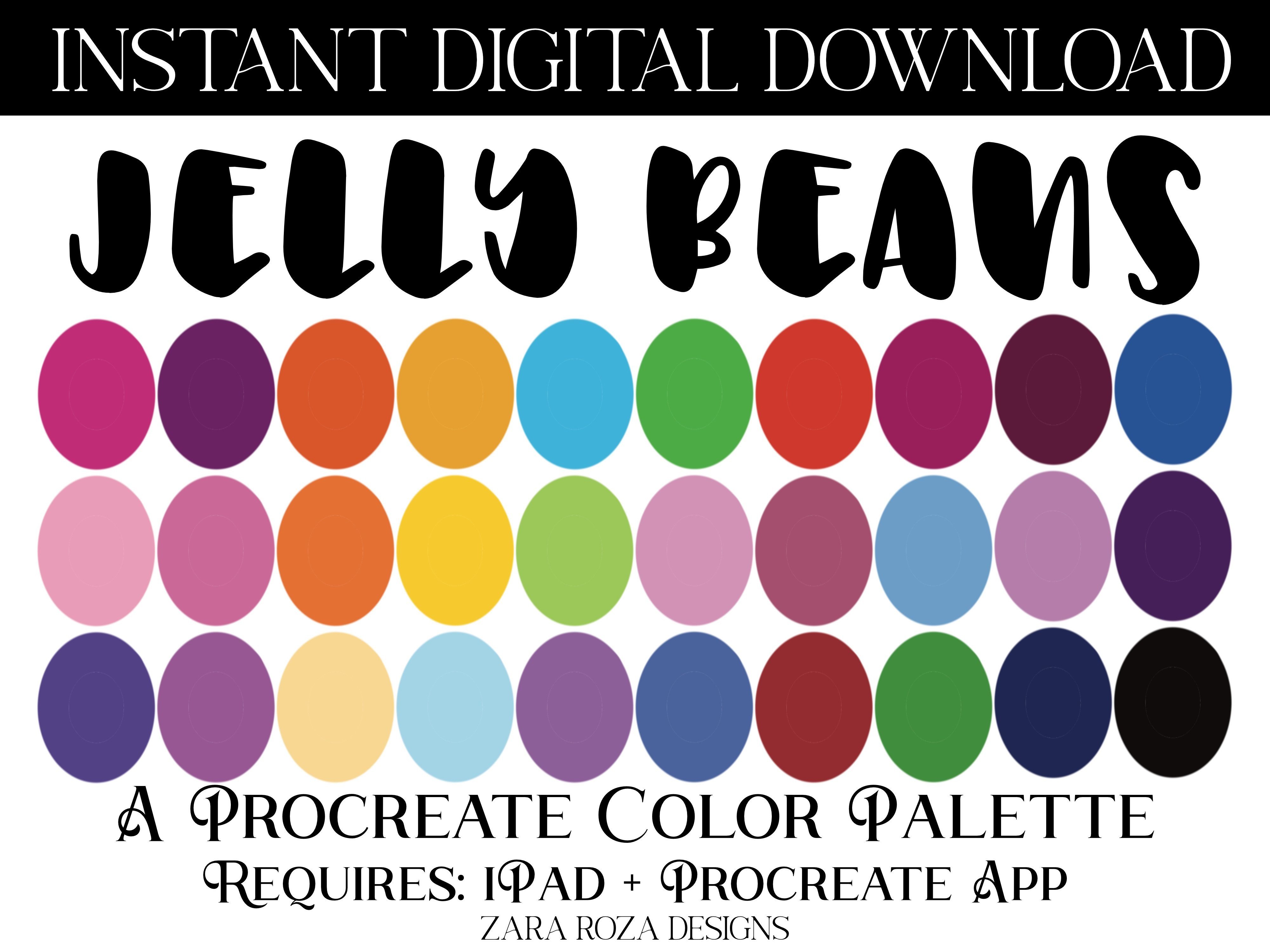 Jelly Beans Procreate Color Palette Graphic by ZaraRozaDesigns ...