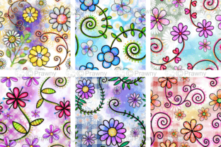 Seamless Watercolor Floral Collage Paper Graphic by Prawny · Creative ...