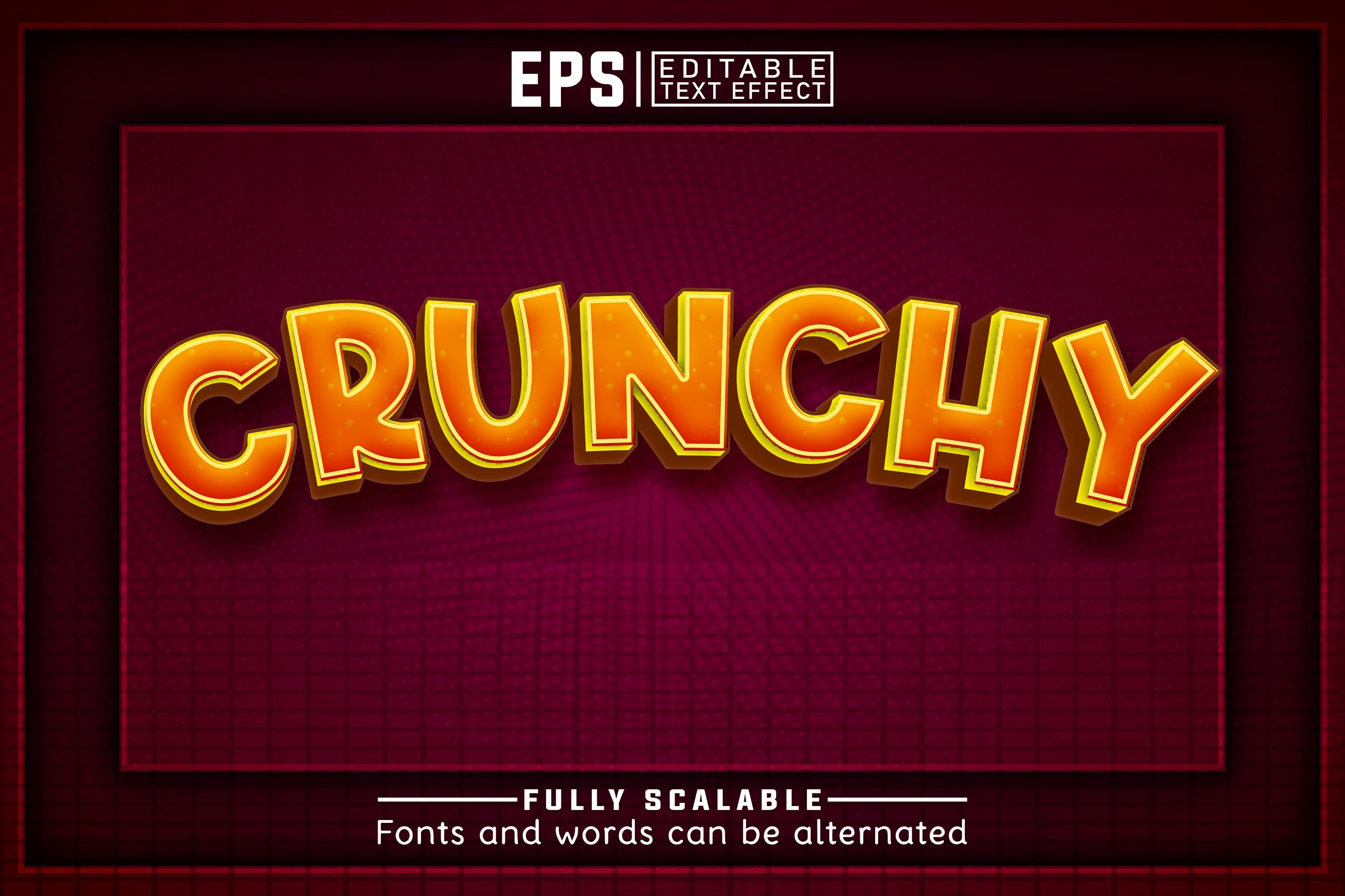 Crunchy 3d -Editable Text Effect Graphic by pixelscreator · Creative ...