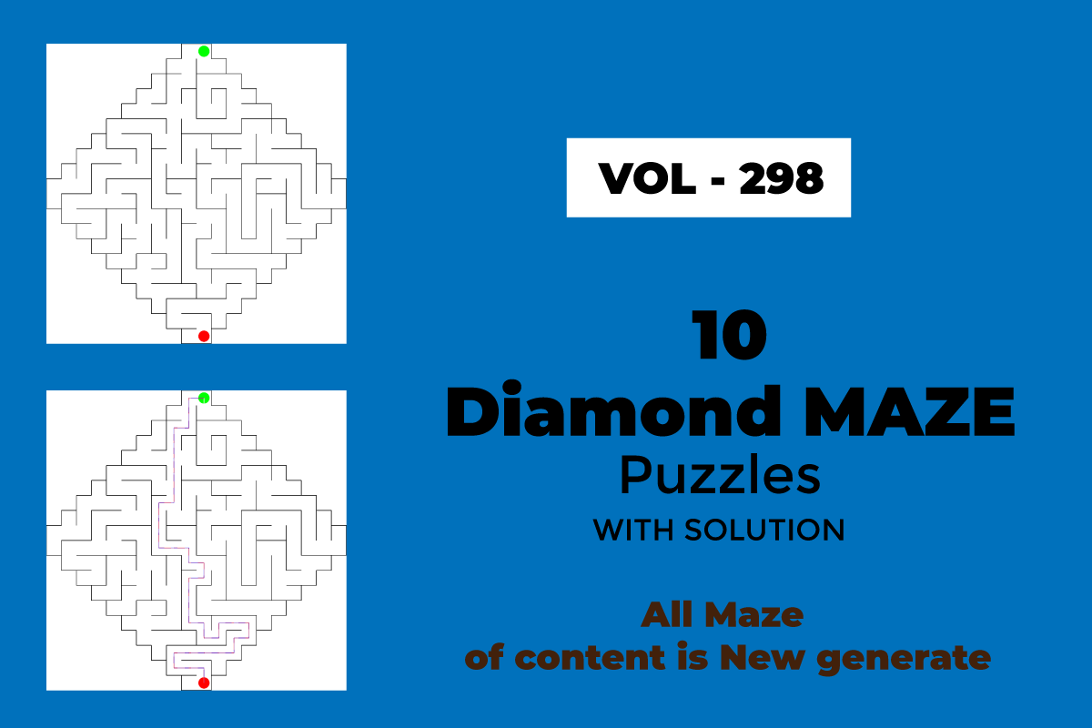 Diamond Mazes Puzzle Graphic by Bow Station · Creative Fabrica
