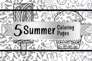 Summer Coloring Pages with Ice Cream Graphic by Coloring With ...