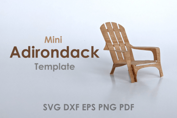 Mini Adirondack Chair Template Graphic by Hey JB Design · Creative Fabrica