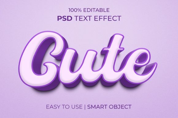 Cute 3d Text Effect Style Graphic by himelgfx · Creative Fabrica