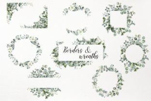 Eucalyptus Clipart. Watercolor Greenery Graphic by WatercolorGardens ...