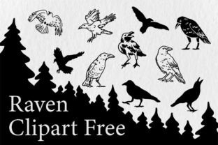 Raven Clipart Free Graphic by Free Graphic Bundles · Creative Fabrica