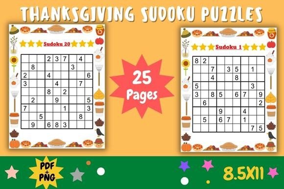 Fall | Thanksgiving Sudoku Puzzles Graphic by The students Palace ...