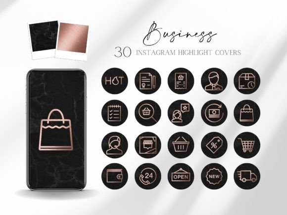 30 Influencer Instagram Highlight Covers Graphic by Business Chic ...