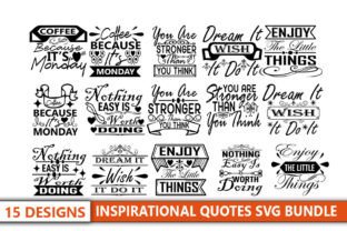 15 INSPIRATIONAL Quotes Designs Bundle Graphic by Iyashin_graphics ...