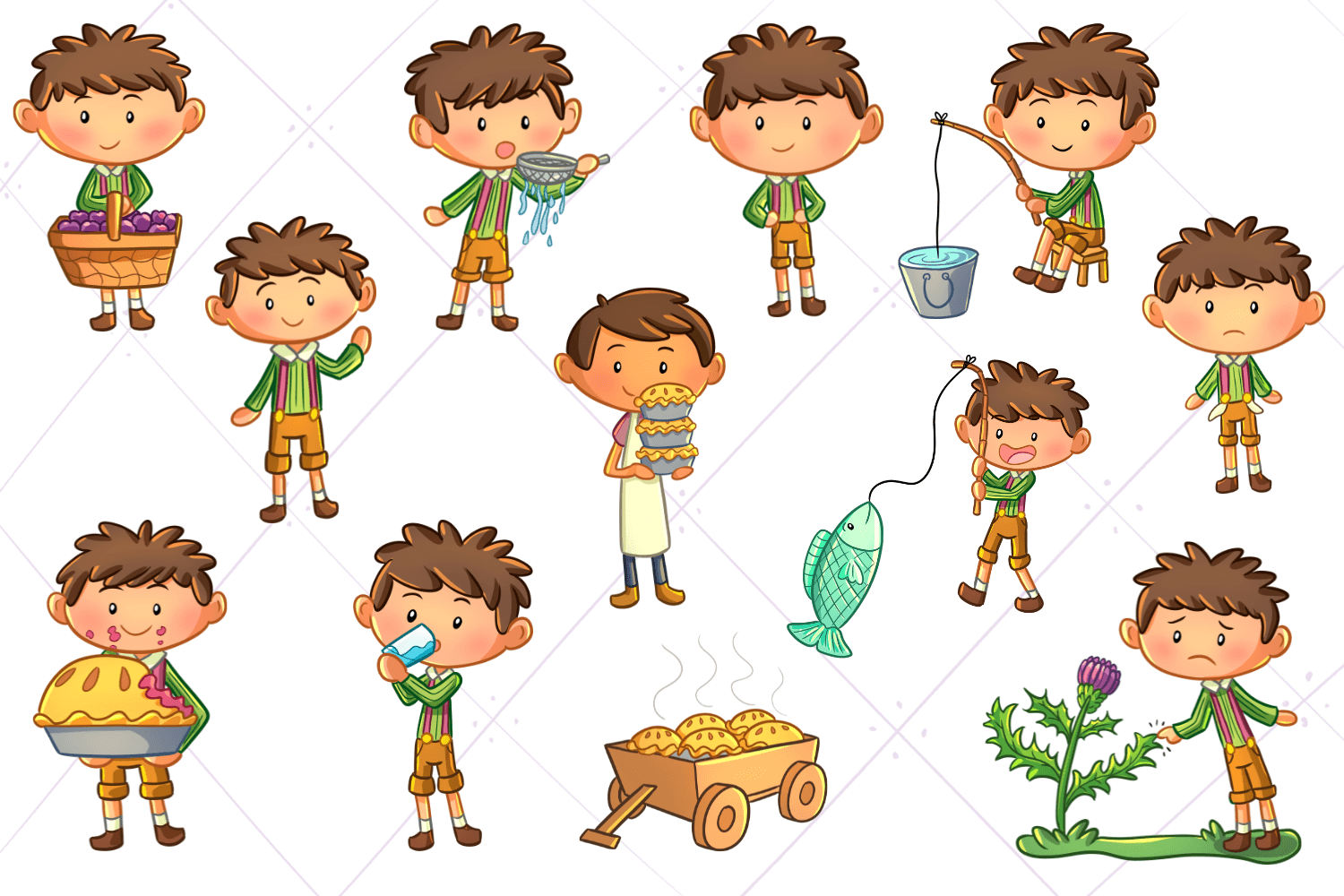 Simple Simon Clip Art Collection Graphic by Keepinitkawaiidesign ...