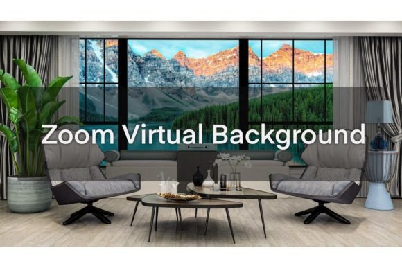 Stylish House Zoom Virtual Background Graphic by LeBlancStudio ...