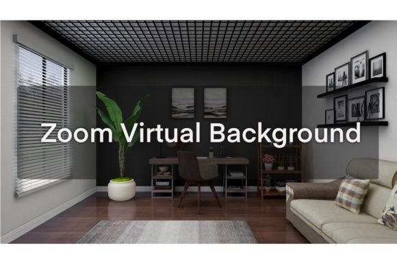 Private Office Zoom Virtual Background. Graphic by LeBlancStudio ...