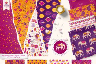 Diwali Digital Paper Seamless Patterns Graphic by Julia Dreams ...