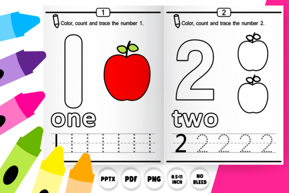 Preschool Tracing Numbers 123 Pre-k Math Graphic by AbellaPublishing ...