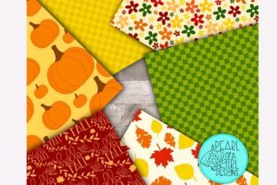 Hello Fall Digital Paper Graphic by apearlofagirldesigns · Creative Fabrica