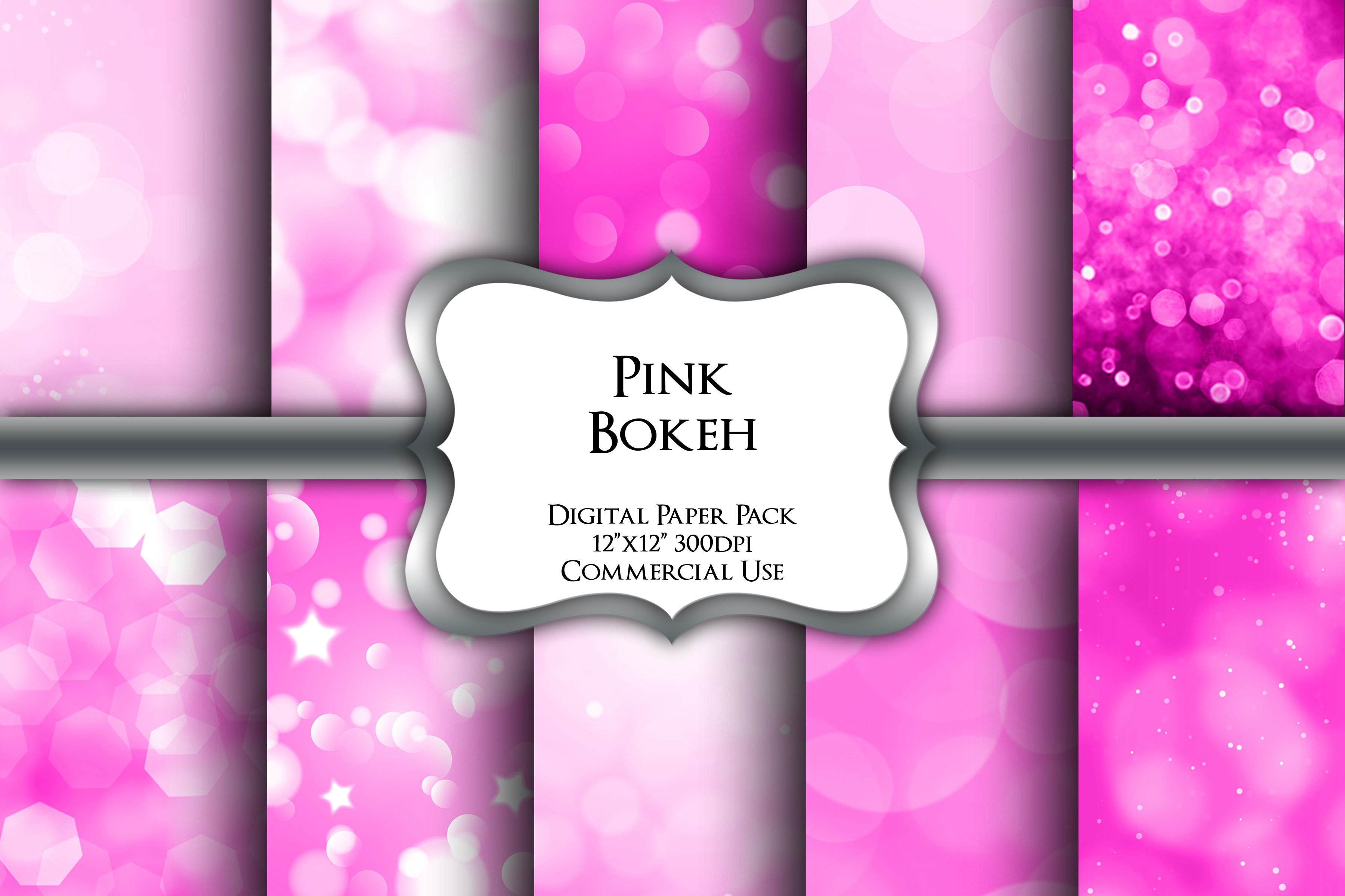 Pink Bokeh Digital Paper Pack Graphic by Party Pixelz · Creative Fabrica