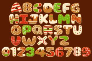 Gingerbread Cookies Alphabet & Numbers Graphic by jadvin art · Creative ...