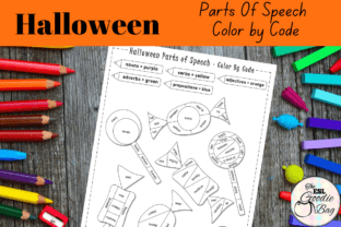 Halloween Parts of Speech Color by Code Graphic by Printable Images ...