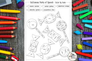 Halloween Parts of Speech Color by Code Graphic by Printable Images ...