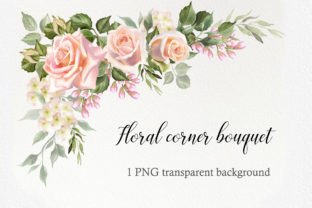Watercolor Floral Corner Border PNG Graphic by WatercolorGardens ...