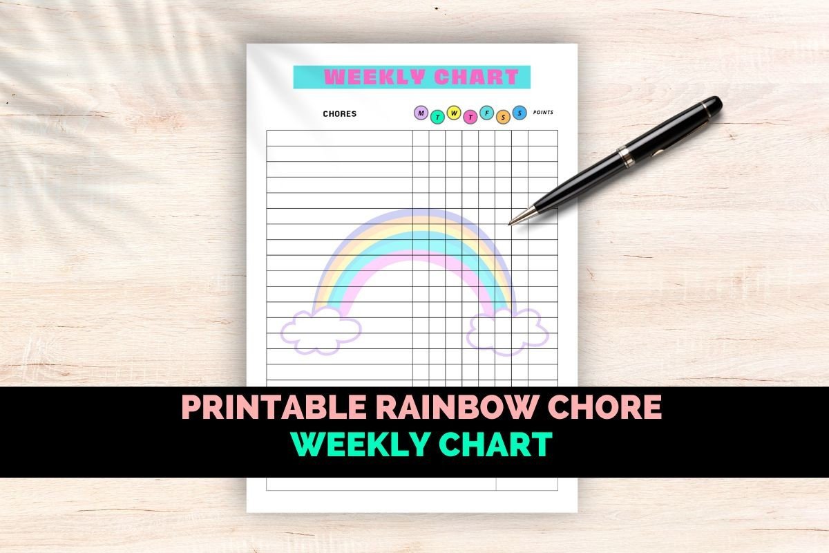 FREE Printable Weekly Chore Chart Graphic by KY Designx · Creative Fabrica