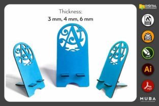 A - Z Alphabet Phone Stand SVG · Creative Fabrica