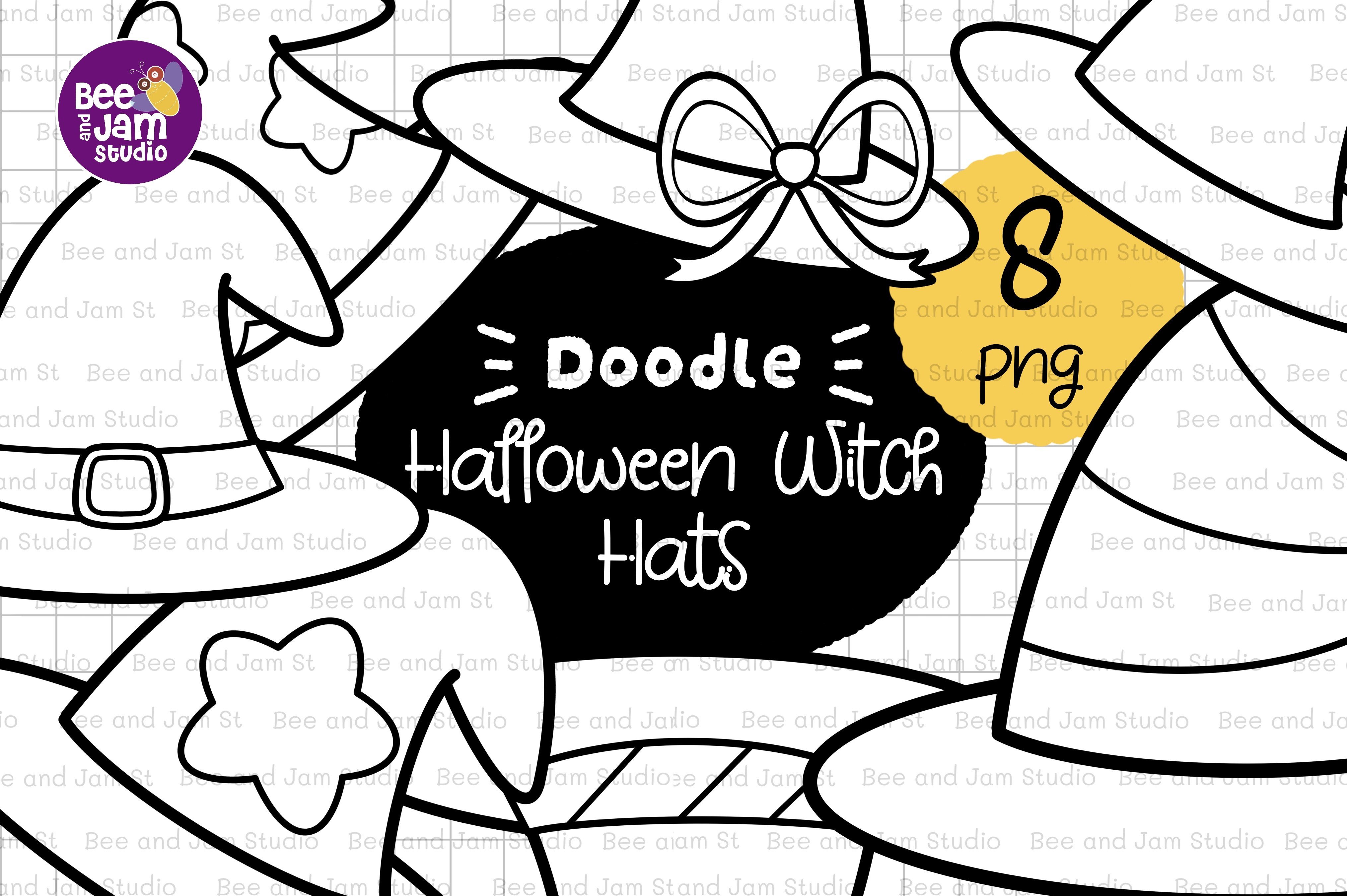 KDP Kids Halloween Witch Hat Line Art Graphic by BeeAndJamArtStudio ...