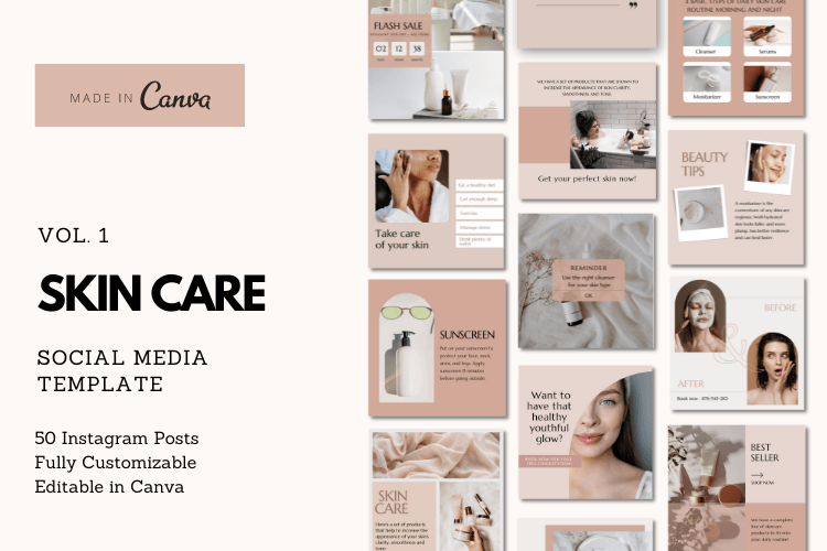Skin Care Instagram Template Graphic by The Brand Mint · Creative Fabrica