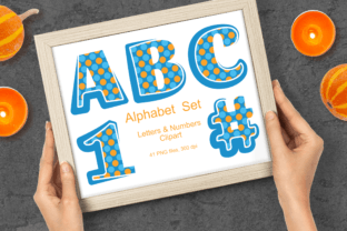 Blue Polka Dots Alphabet PNG Clipart Set Graphic by print.cut.hang ...
