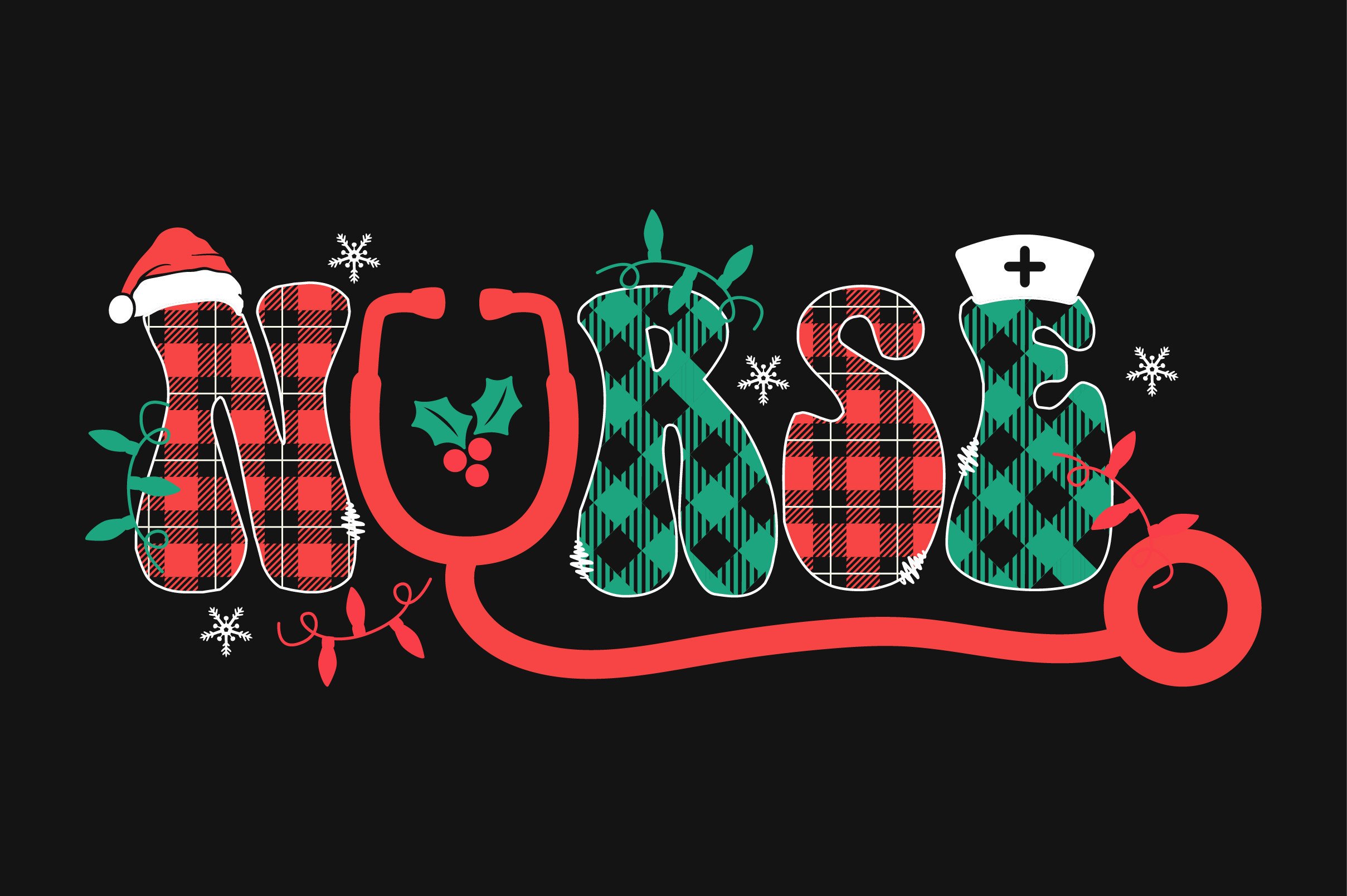 Christmas Nurse SVG Sublimation T-shirt Graphic by tentshirtstore ...