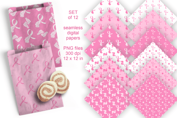Breast Cancer Awareness Seamless Papers Graphic by print.cut.hang ...
