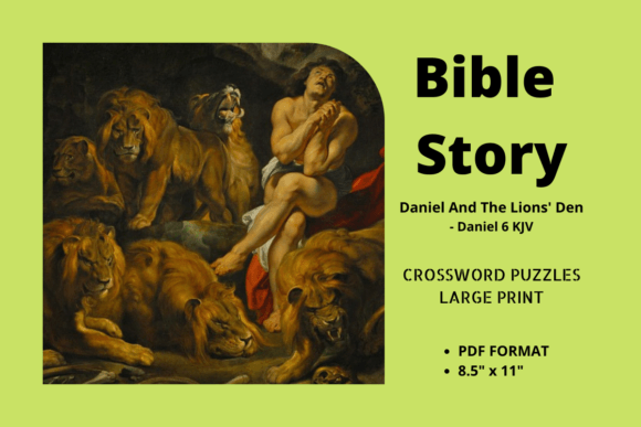 Bible Story - Daniel and the Lions' Den Graphic by Smartkid Prints ...