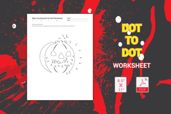 Halloween Skip Counting Dot to Dot Graphic by Illustration New Jersey ...