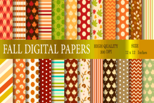 Fall Digital Papers Bundle Graphic by Digital Design · Creative Fabrica