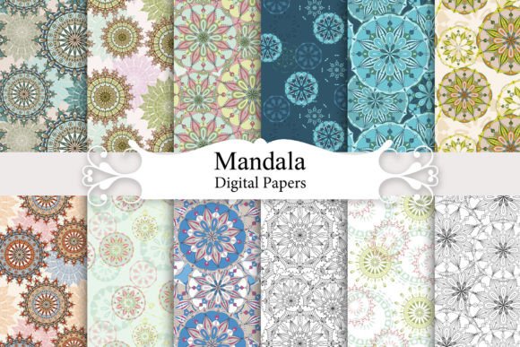 Mandala Seamless Papers. Graphic by tapilipa · Creative Fabrica