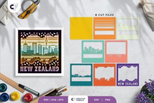 New Zealand 3D Shadow Box Paper Cut · Creative Fabrica