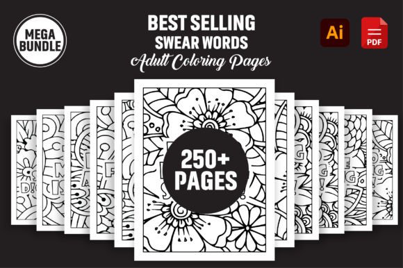 250+ Stress Relief Adult Coloring Pages Graphic by Coloringtivity ...